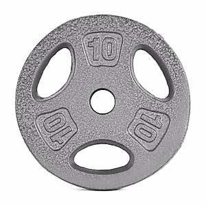 CAP Barbell Cast Iron 1" Gray Standard Grip Plate for Strength Training, Muscle Toning, Weight Loss & Crossfit - Multiple Choices Available