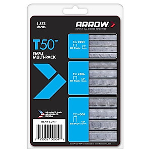 Arrow Fastener 50MP T50 Staple Multi-Pack