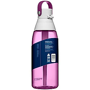 Brita Insulated Filtered Water Bottle with Straw, Reusable, BPA Free Plastic, Orchid, 36 Ounce