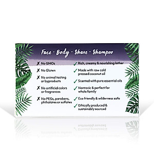 Coco Fiji Soap Bar for Face and Body Infused With Organic Coconut Oil, Peppermint, Essential Oil, Natural Soap for Moisturizing & Pore Purifying Skin, 7 oz,Pack of 2