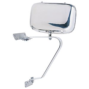 Mirror for Ford Bronco, F150, F250, 1997 F250 HD, F350, chrome, foldaway, Fits LH or RH, Manual
