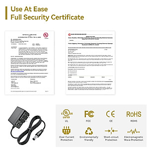 Omilik UL Listed 6FT AC Power Adapter Cord AC/DC Adapter Charger Compatible with Lemax Lighted Accessory 4.5V # 74706 Christmas Village