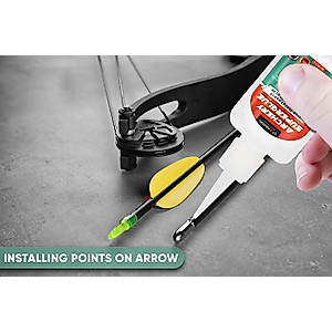 Starbond 1 oz. Premium Archery Fletching Super Glue (Less Brittle, High Impact Resistance), Includes Instant-Dry Activator for Archery Fletching, Arrow Inserts, and Precision Repairs