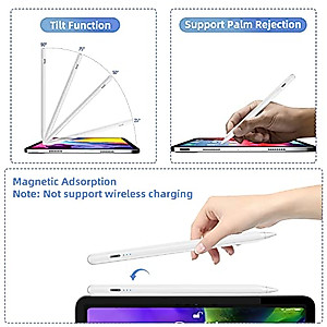 Stylus Pen for iPad with Palm Rejection,Tilt Sensitive iPad Pencil Apple Pen Compatible with iPad 10th/9th/8th/7th/6th,iPad Pro 11/12.9in,iPad Air 5th/4th/3rd,iPad Mini 6/5 Gen -for Painting Sketching