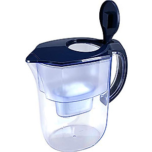 EHM Ultra Premium Alkaline water Filter Pitcher - 3.8L, Activated Carbon Filter- BPA Free, Healthy, Clean, & Toxin-Free Mineralized Alkaline Water in Minutes- Up to 9.5 pH-2023 Model (Blue, 3 filters)