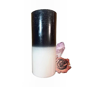 Spell Reversal Candle by Five Corners Co - 2x4 Double Action to Remove Curses and Evil Intention - Candle Magic for Spells, Conjure and Witchcraft - Black White Scented Pillar Candle