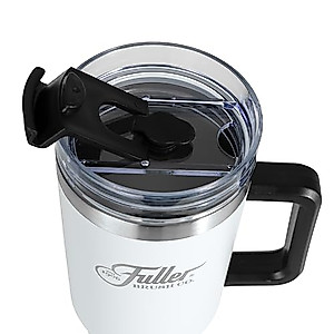 Fuller Brush Stainless Steel Tumbler with Handle - 40 oz. – Lead & BPA-Free - Double-Wall Insulated Travel Mug – Keeps Drinks Hot or Cold for Hours – Spill-Resistant Lid & Straw (Gray)