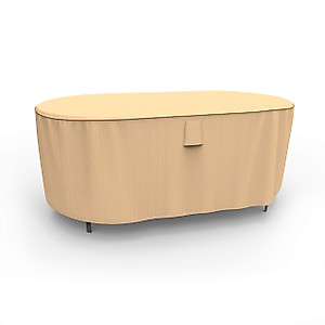 Budge Sedona Oval Patio Table Cover, Tan, Large