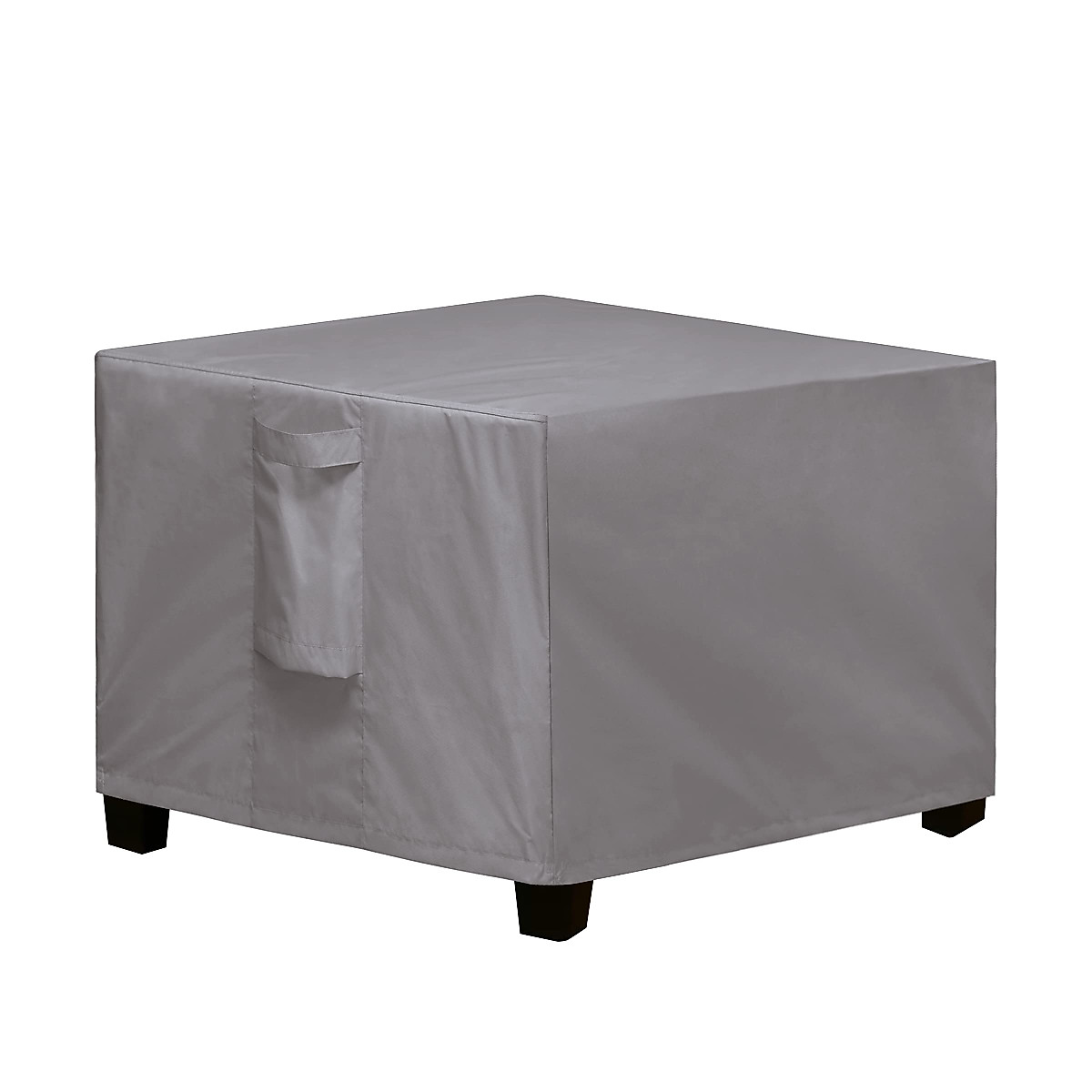 Easy-Going Square Patio Ottoman Cover, Waterproof Outdoor Ottoman Cover, Fade Resistant Patio Side Table Cover, Durable Outdoor Furniture Covers with Sealed Seam (28"x28"x17", Grey)