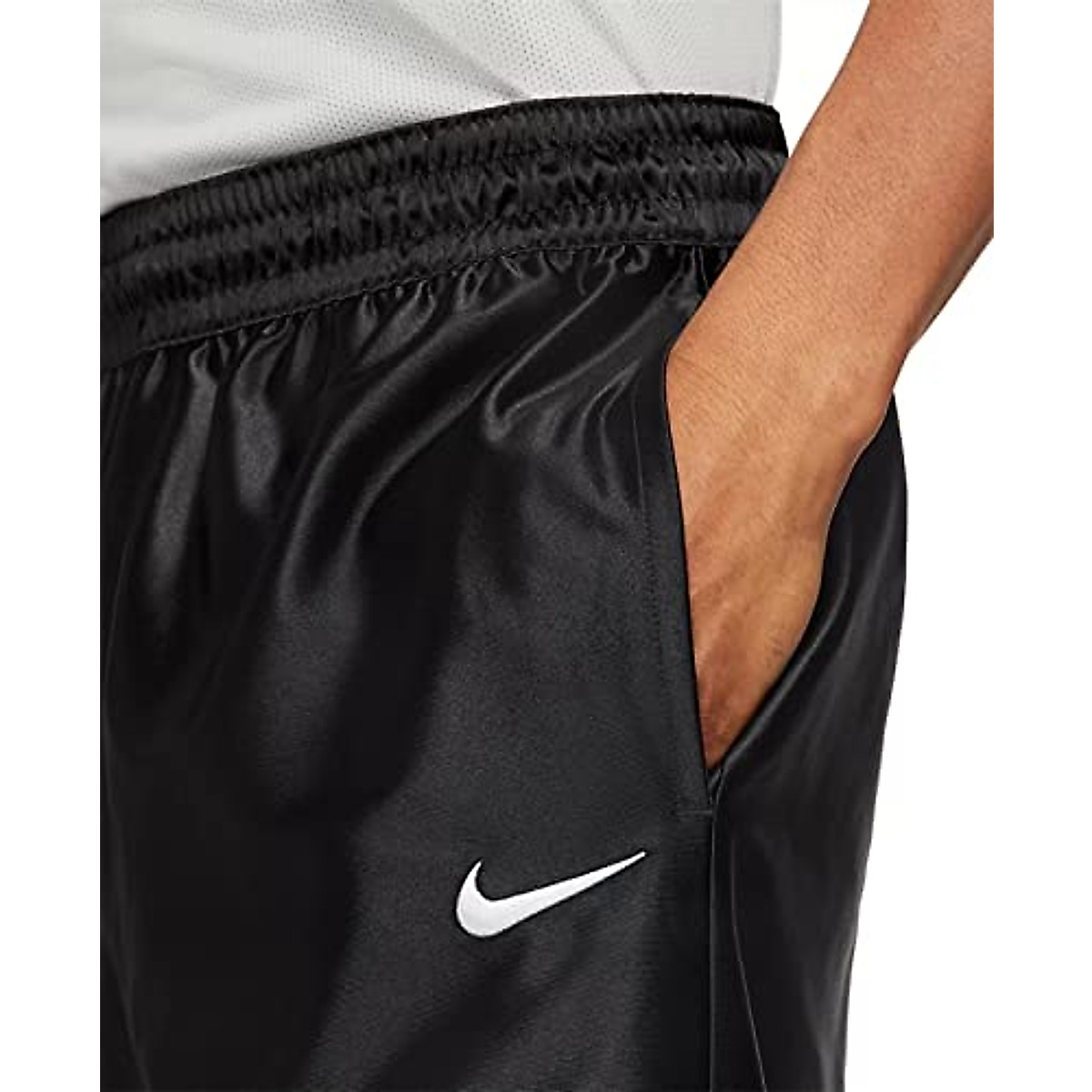 Nike Men's Dri-FIT 11" Durasheen Basketball Shorts (as1, Alpha, m, Regular, Regular, Black/White, MD, Loose)