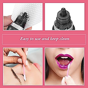 301 Pieces Lash Extension Supplies Set, Includes Eyelash Glue Storage Container, 200 Pieces Glue Wiping Cloth and 100 Pieces Disposable Lip Brushes for Lash Extension Grafting Eyelash (Pink)