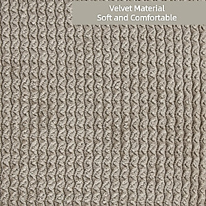 ChicFurnit 82.6-Inch L-Shape Sofa Bed with Pull-Out Sleeper & Wheels,Modular Couch with USB Ports & Power Sockets,Three Pillows with Removable Cover,for Living Room,Khaki