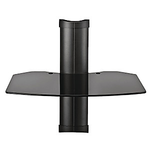 Omnimount Tria 1 B 1-Shelf Wall Furniture - Black/Dark Glass
