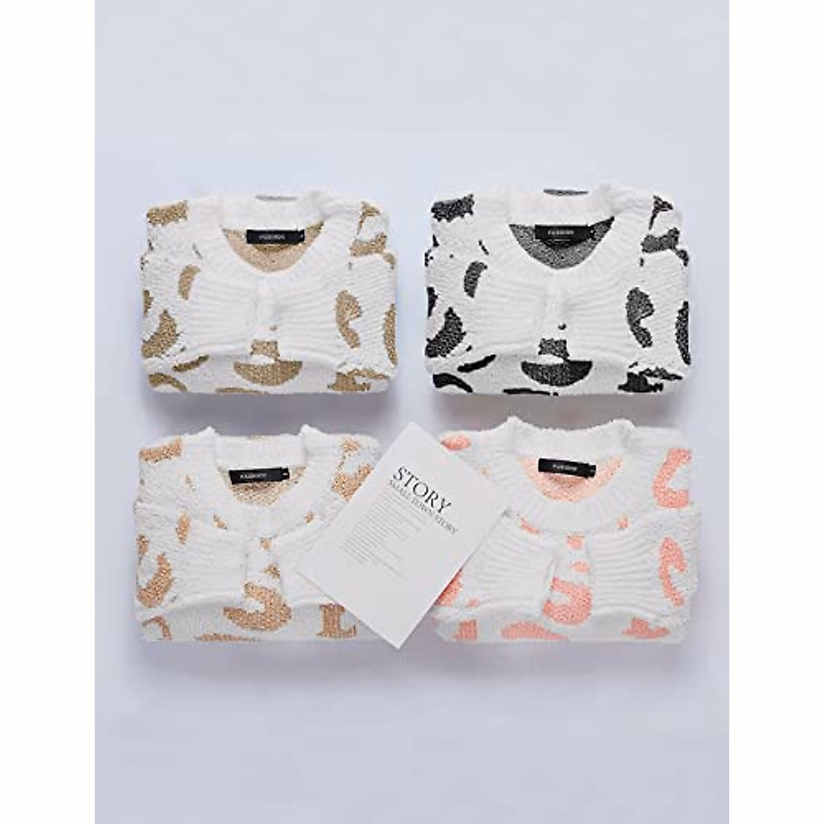 MEROKEETY Women's Fuzzy Fleece Leopard Long Sleeve Pajama Set 2 Piece Sweater Top and Shorts Loungewear,Apricot,S