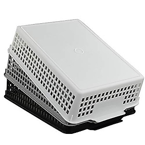 Utiao Plastic Baskets for Organizing Files, Paper, Letter, 6 Packs(Black, White, Grey)