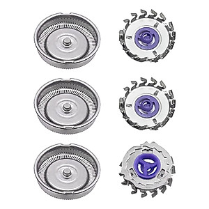 Set of 3 Shaving Heads for Phillips Norelco HQ56 HQ4 HS190 Replacement Electric Shaving Head Razor Blades for HQ6970 HQ442 HQ300 HQ916 HQ6990 PQ202 PQ205 - Happy Hours