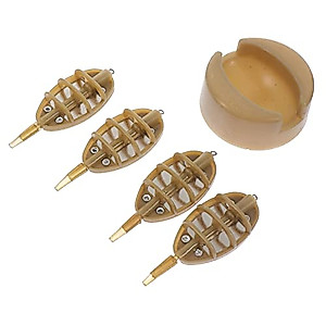 1 Set Inline Method Feeders Set Carp Fishing Tackle Fishing Accessories with 4 Sinkers Carp Fishing for Bait Holder Tool