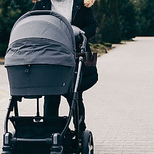 Universal Cup Holders for Bikes and Strollers, Drink Holders for Trolleys and Wheelchairs with 360-degree Rotation (Black, 1 Piece)