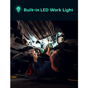 KIMO Impact Wrench 1/2 Cordless,475N.m/350ft-lbs Max Torque & 3000RPM, 2x20V 3.0Ah Battery, Impact Gun with 7 Drive Impact Sockets, 3 Inch Extension Bar, 1 Hour Fast Charger Impact Drill for Car Tires