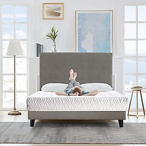 King Size Mattress, 10 Inch Gel Memory Foam Mattress for Cool Sleep & Back Pain Relief, Medium Firm Mattress in a Box, CertiPUR-US Certified, Fiberglass Free, Comfy Support