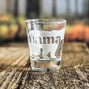 2oz Mama Bear Shotglass LASER