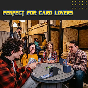 CLOVERCAT 4 Pack Card Deck Box, Holding Capacity 400 Pcs PVC Card Protective Sleeves Card Holder for Magic/Yugioh/TCG