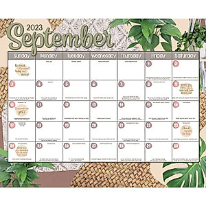 Really Good Stuff Boho Monthly Calendar Pages and Stickers 2023-2024 Double Sided