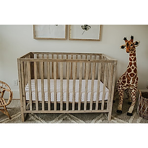 NODNAL CO. 3 Fitted Crib Sheets Pink Set for Baby Girl - 100% Oeko-TEX Cotton Nursery Bedding - Pink/White Chevron, Polka Dot, and Stripe - for Standard Baby or Toddler Crib Mattress 28”x52”x9” Sheet