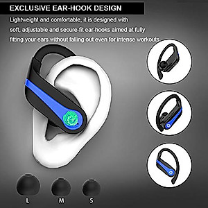 Wireless Earbuds, Bluetooth 5.1 Headphones Sport Wireless Earphones in Ear Noise Cancelling Earbuds with Mic Deep Bass Sports Earhooks IP7 Waterproof 40H Playtime Headset for Running Gym Sports