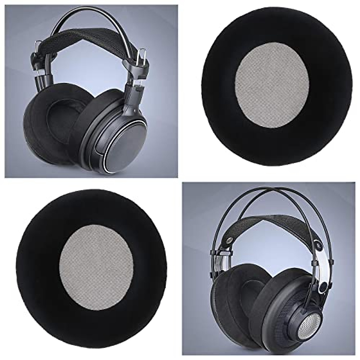 Pair of Replacement Soft Velour Headphones Earpads Cover Cushions Compatible with AKG K701 K702 Q701 Q702 K601 K612 K712 Headset Ear Cushion Repair Parts