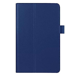 ZZOUGYY Tablet Cover for Amazon Kindle Fire 7 5th Generation(Model:SV98LN,2015 Release),Ultra Slim Folio Stand Lightweight Leather Case for Kindle Fire HD7 5th Gen 7" (Li-Dark Blue)