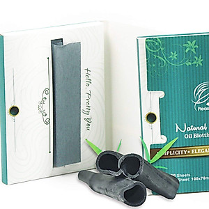 Natural Face Oil Blotting Paper - 100 Counts, Easy Take Out Design - Top Oil Absorbing Tissues, Premium Handy Facial Blotting Sheets - Face Skin Care or Beauty Make Up Must Have!