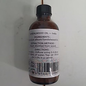 EVOKE OCCU Sandalwood Essential Oil 4 Fl Oz, Pure Sandalwood Oil for Diffuser Candle Soap Making - 118ml