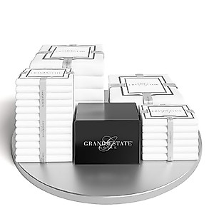 Bulk Pillow Cases Standard Size, Arctic White Cotton-Rich Queen Pillowcases, Sateen, Ultra-Soft, Wrinkle-Resistant, Hotel, Spas, Salons, Hospital - Standard Pillowcases - Grand Estate Hotel