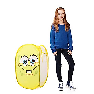 TheAvengers SpongeBob SquarePants Pop Up Hamper with Durable Carry Handles, 21 inch H x 13.5 inches W X 13.5 inches L