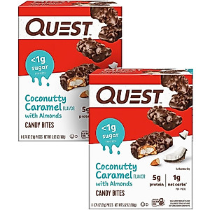 Quest Nutrition Coconutty Caramel Flavor With Almonds Candy Bites 5g Protein 1g Carb. (2pack)