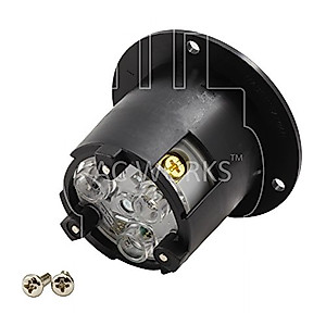 AC WORKS [ASINL530P 30-Amp 125-Volt NEMA L5-30P Flanged Power Input Inlet