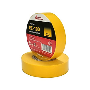 Avery Dennison General Use Vinyl Electrical Tape, EE-100, ¾ in x 66 ft, Yellow, 1 roll