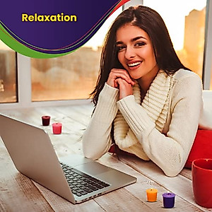 Exquizite Scented Votive Candles Gift Set - 8 pcs - Highly Scented Long Lasting Candles with 15 Hour Burn time - Lavender, Sweet Pea, Coconut Pineapple Cream and Pumpkin Spice, 2 Votives per Fragrance