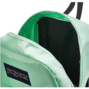JanSport Cross Town Backpack - Class, Travel, or Work Bookbag with Water Bottle Pocket, Mint Chip