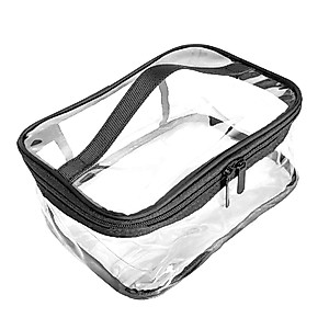 2 Pcs Clear Makeup Bags with Zipper Large Clear Cosmetic Bags for Travel Waterproof Toiletry Bags Transparent Storage Carry Pouch