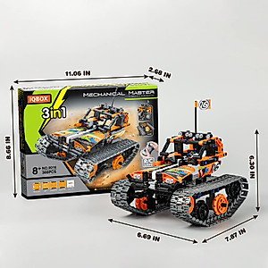 IQBOX Building Toys STEM Robot Kit for Kids Ages 8-12, Remote Control Erector Sets Engineering Robotics Kits, Educational Birthday for Boys & Girls 5-7 9 10 11 13 14+ Year Old