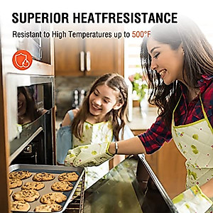 Silicone Baking Mats, Set of 7, BPA-Free Food Grade Reusable Baking Mat Professional Non-stick Pastry Mat Oven Liner Sheets Mats Silicone pan liners Square Cake Pan Mat Silicone Oil Brush &Knife