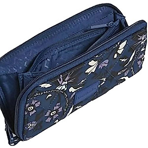 Vera Bradley Floral Print Ultralight RFID Accordion Wristlet Wallet, Fleur Medallion