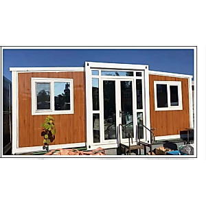 TOPUS Deal Portable Garden House - Extended Biplane Design (19x20 FT) - Featuring 1 Bedroom, 1 Living Room, 1 Bathroom,
