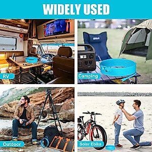 8mm Extension Cable ，DC7909 Solar Panel Cable with DC8020 Compatible with for GZ Yeti Aker Jackery Solar Generator Portable Power Station and Solar Panels Portable 14AWG