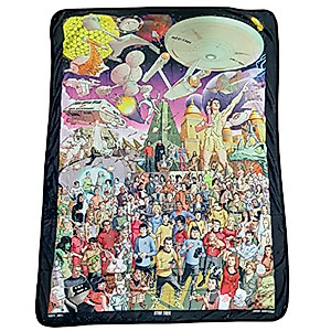 Star Trek The Original Series Cast Fleece Softest Throw Blanket| Measures 60 x 45 Inches