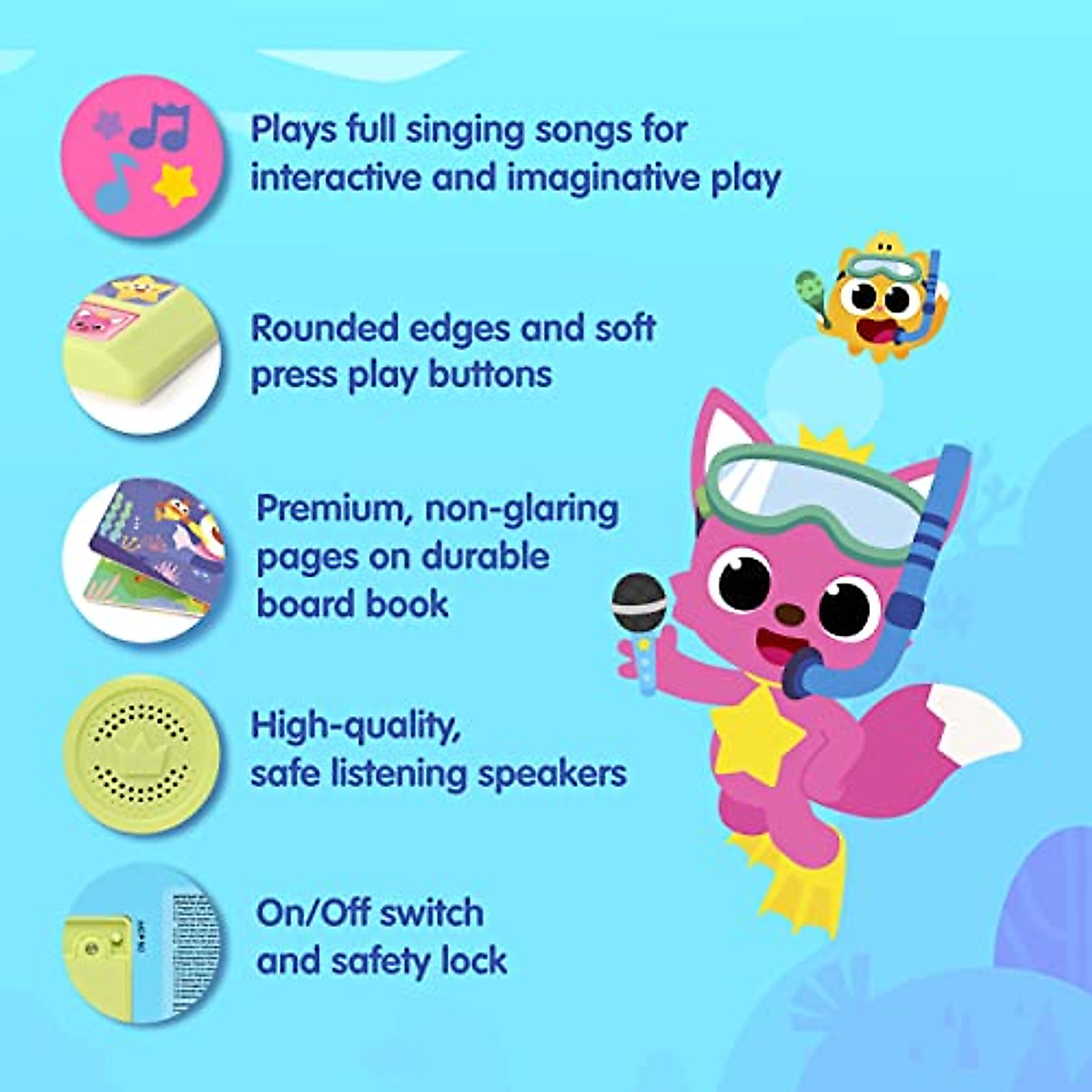 Pinkfong Sing-Alongs 10 Button Sound Book | Baby Shark Toys | Learning & Education Toys | Interactive Baby Books for Toddlers 1-3 | Gifts for Boys & Girls