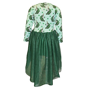 Girls Long Sleeve Tulle Tutu Dresses for Kid and Toddler Unicorn 4 Years