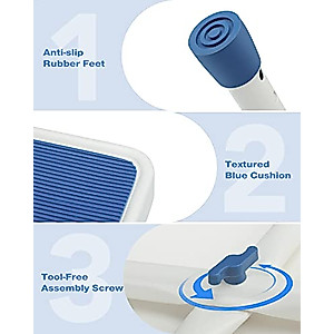 GreenChief Metal Step Stool for Adults Elderly, Bedside Stool Small Foot Stool Kitchen Step Stool Bathroom Stepping Stool, Adjustable Height & Heavy Duty & Non-Slip & Sturdy Standing Assist (400 LB)